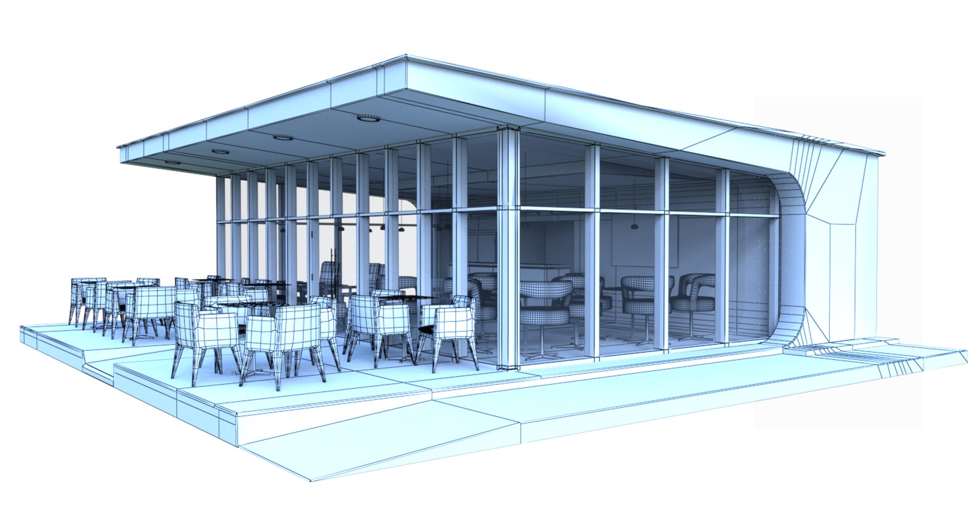 Park Cafe 3d Max