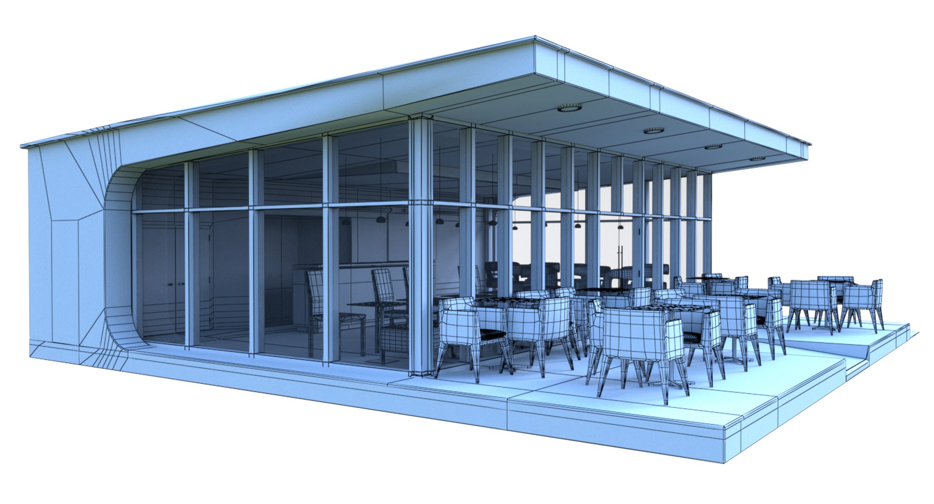 Park Cafe 3d Max