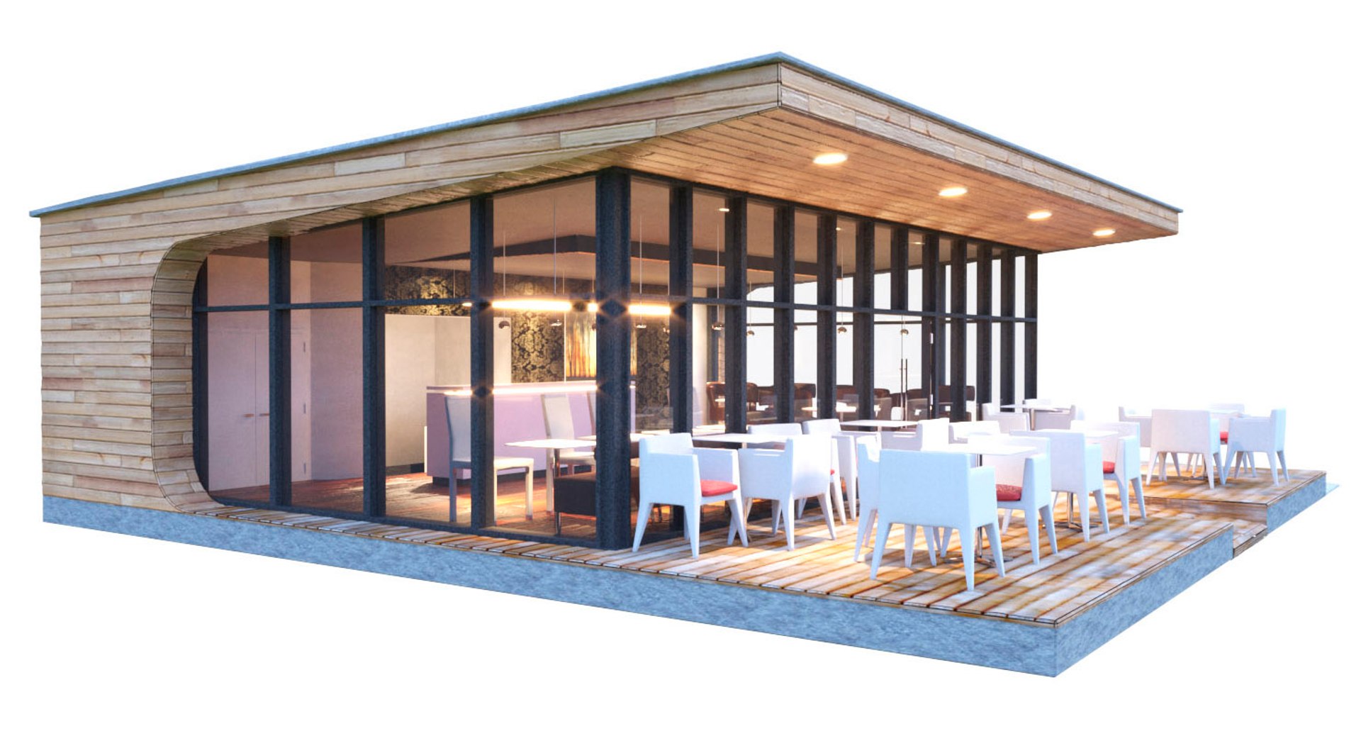 Park Cafe 3d Max