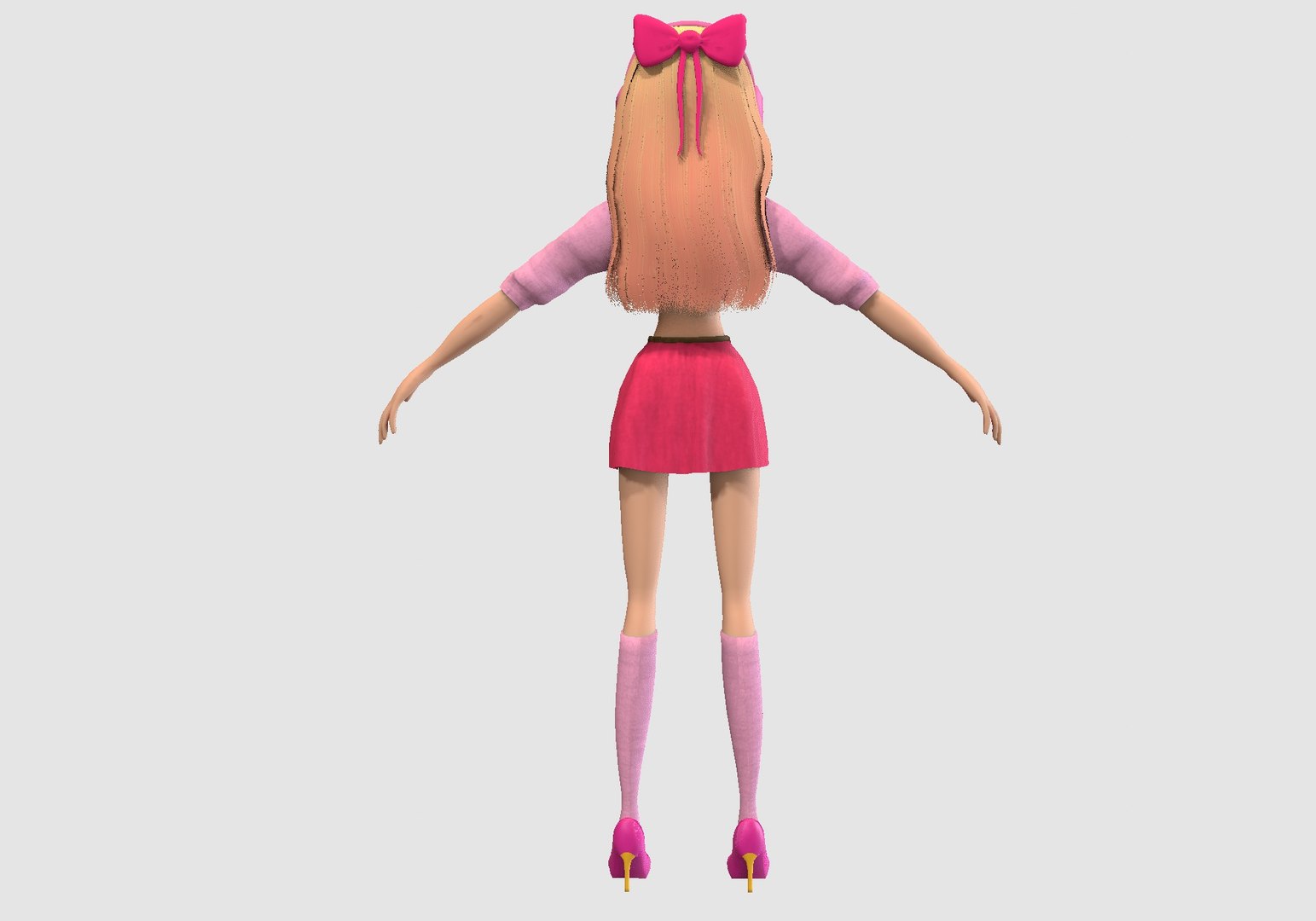 Cute Gaming Girl 3D Model - TurboSquid 1913614