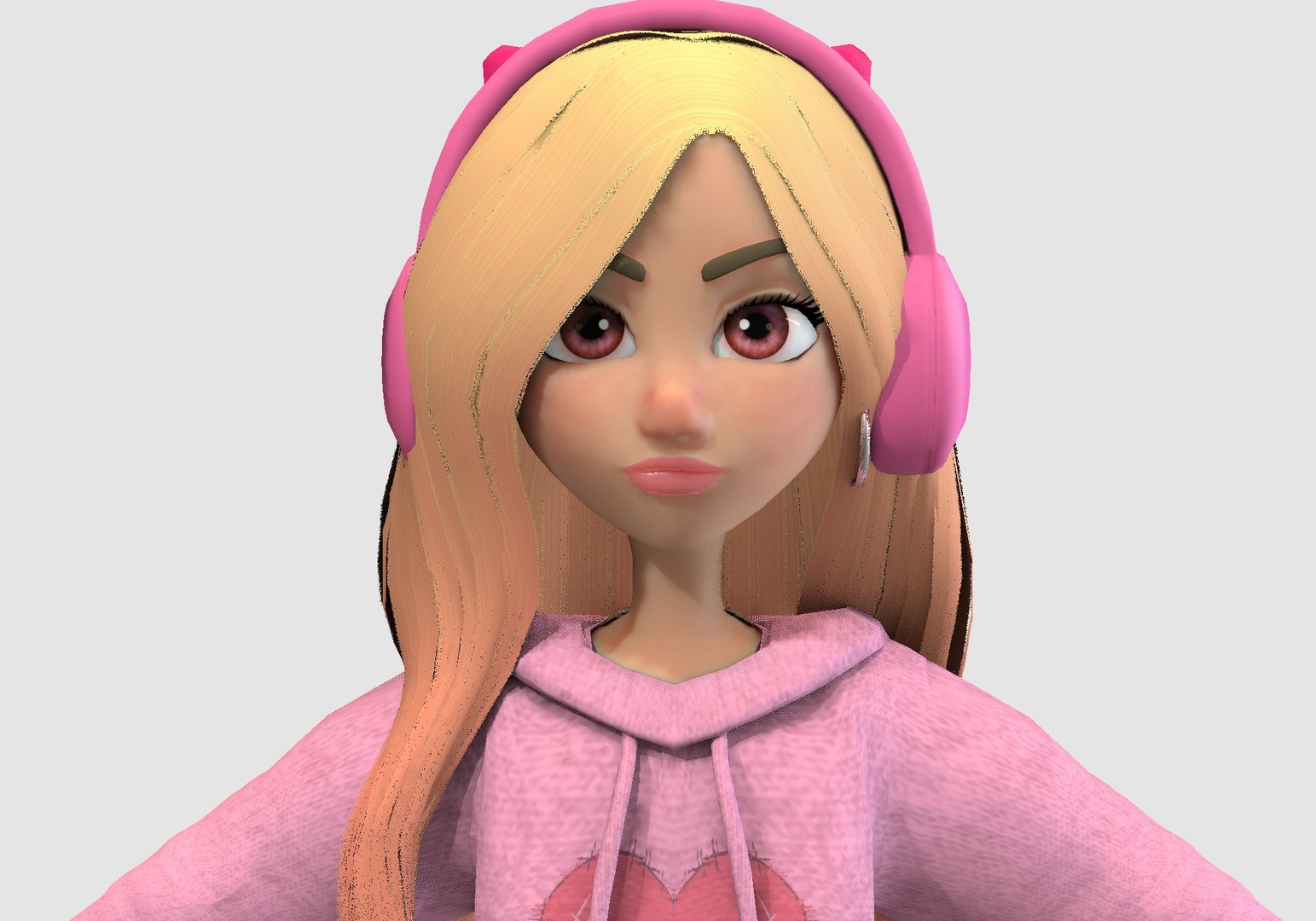 Cute Gaming Girl 3D Model - TurboSquid 1913614