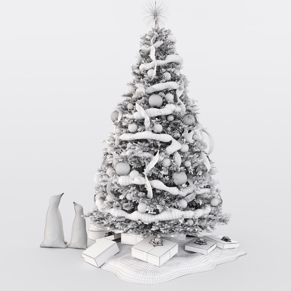 Decorated christmas tree 3D - TurboSquid 1641700