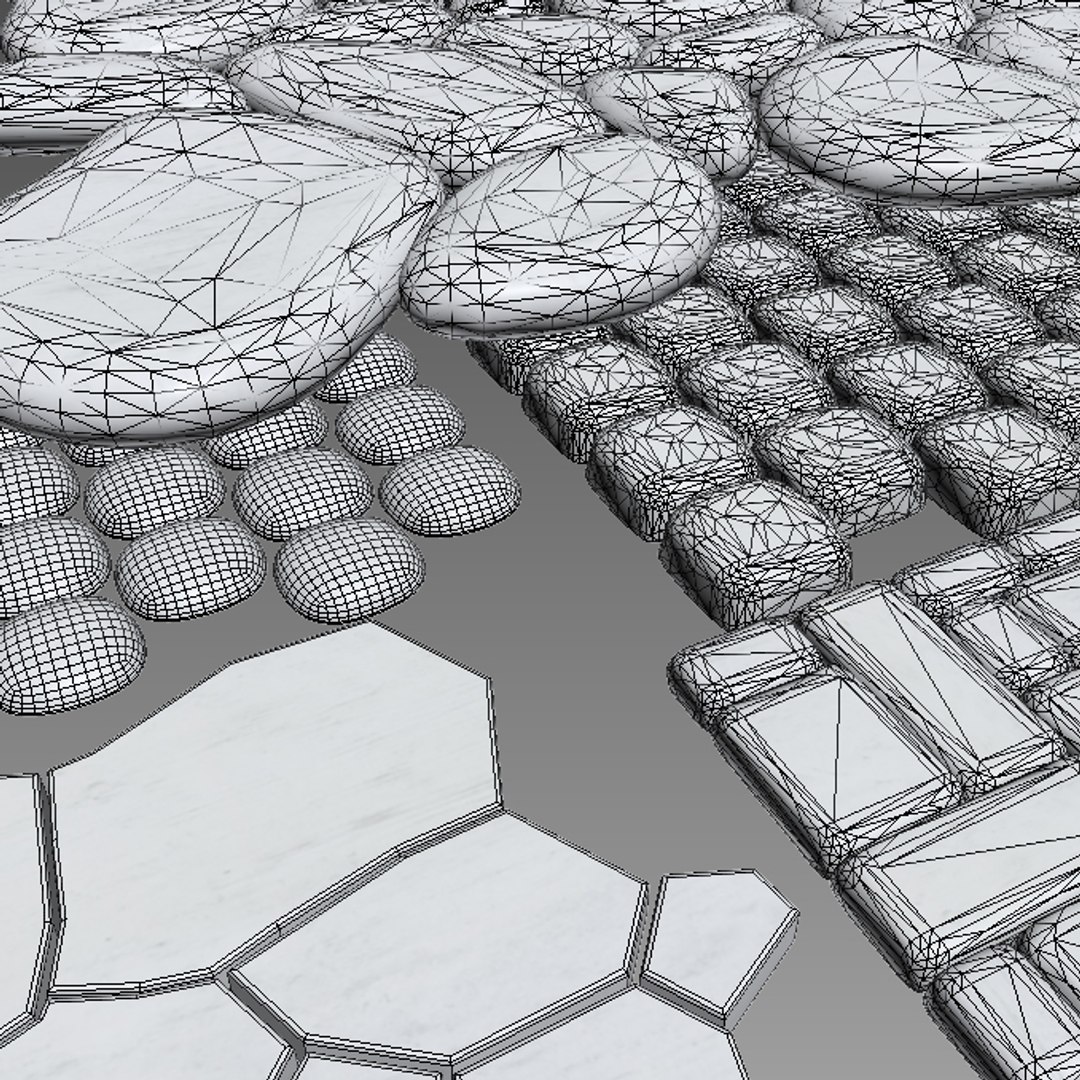 stone paving 3d max