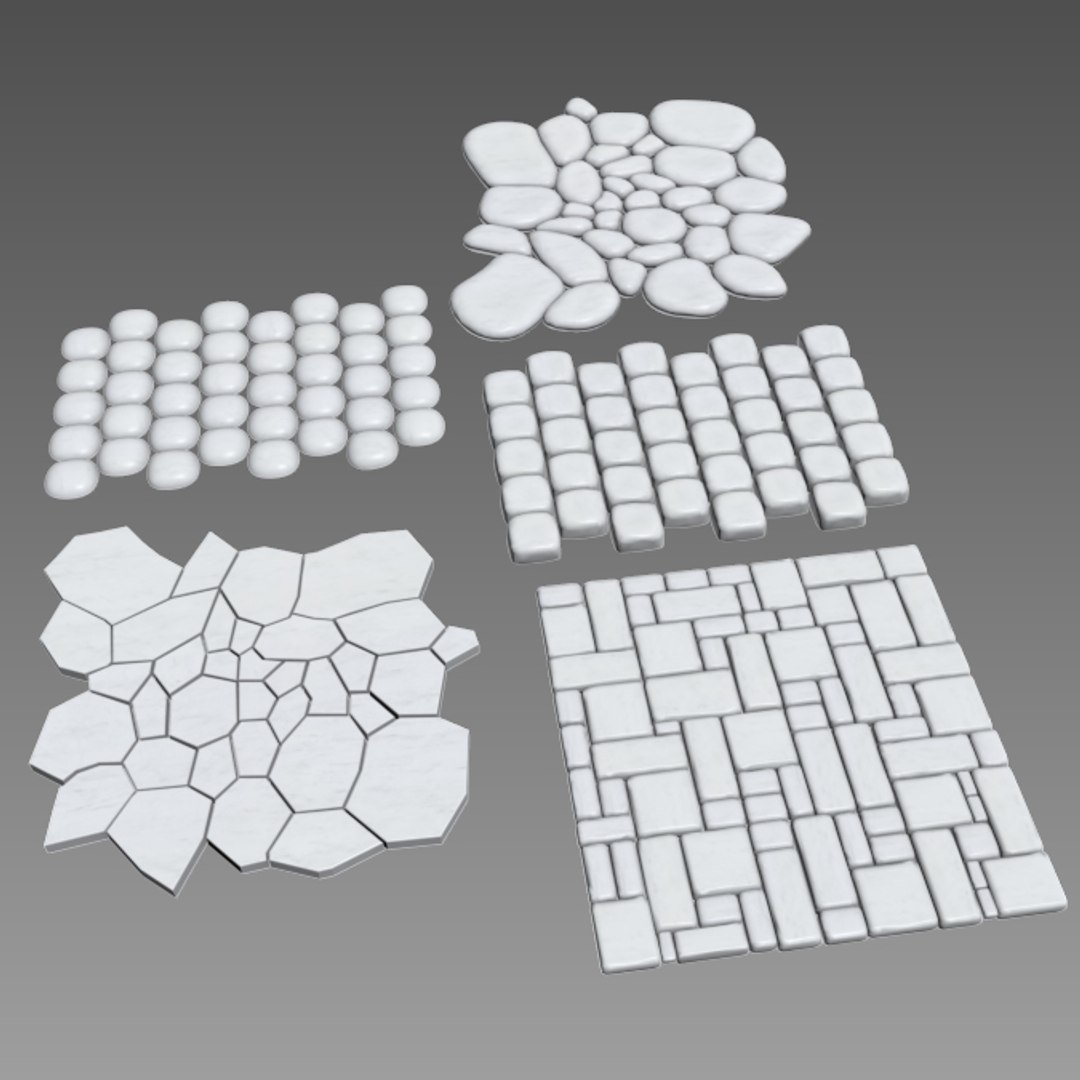 stone paving 3d max