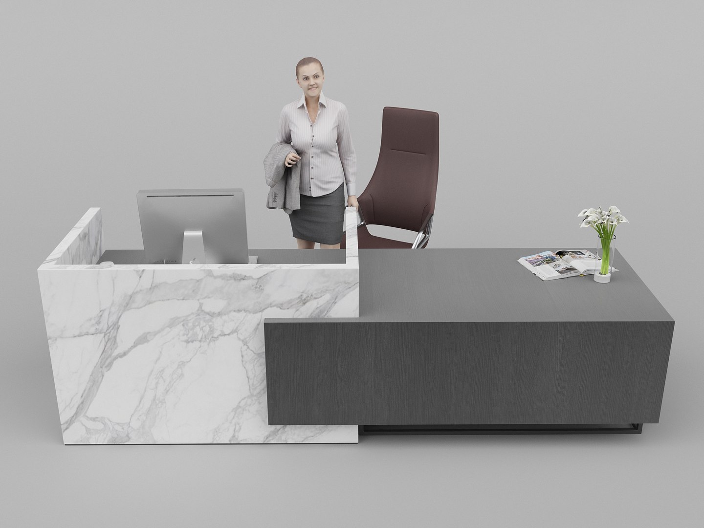 modelo 3d Reception Desk - 073 - TurboSquid 1994813