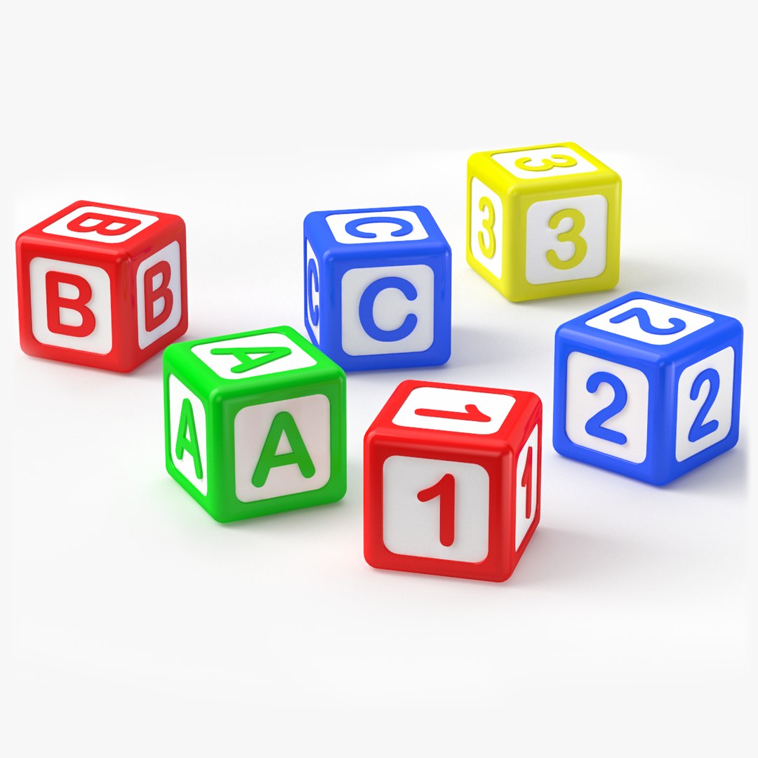 Alphabet blocks b c 3D model - TurboSquid 1292497