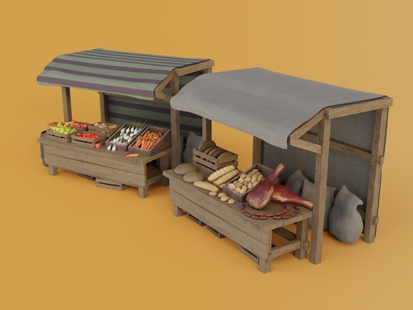 Medieval Market Food 3D model - TurboSquid 1827239