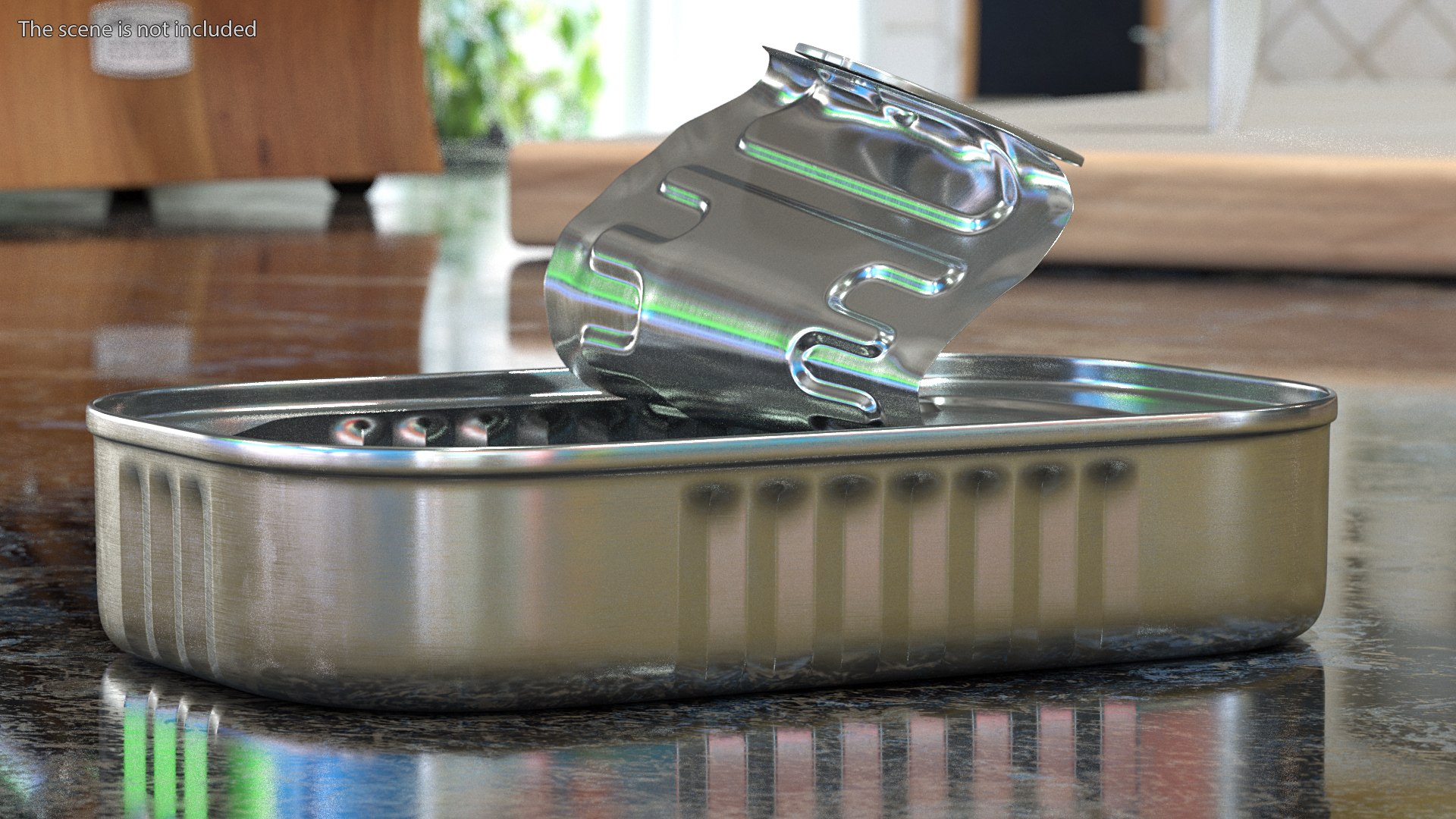 Half Open Empty Rectangular Can 3D Model - TurboSquid 1799392