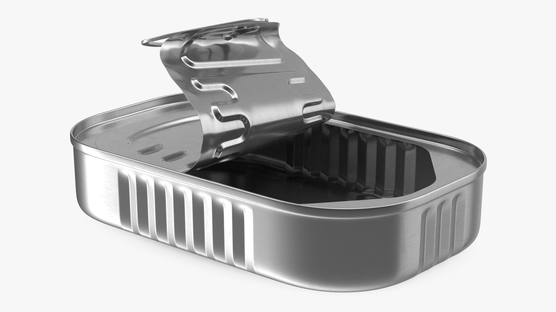 Half Open Empty Rectangular Can 3D Model - TurboSquid 1799392
