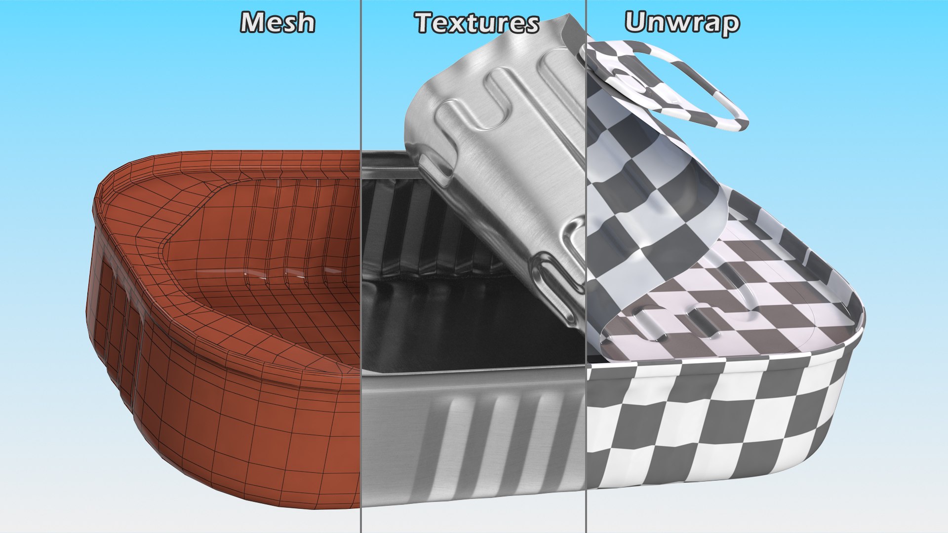 Half Open Empty Rectangular Can 3D model - TurboSquid 1799392