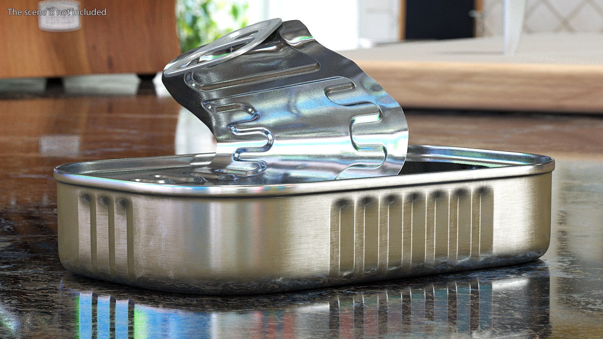 Half Open Empty Rectangular Can 3D Model - TurboSquid 1799392