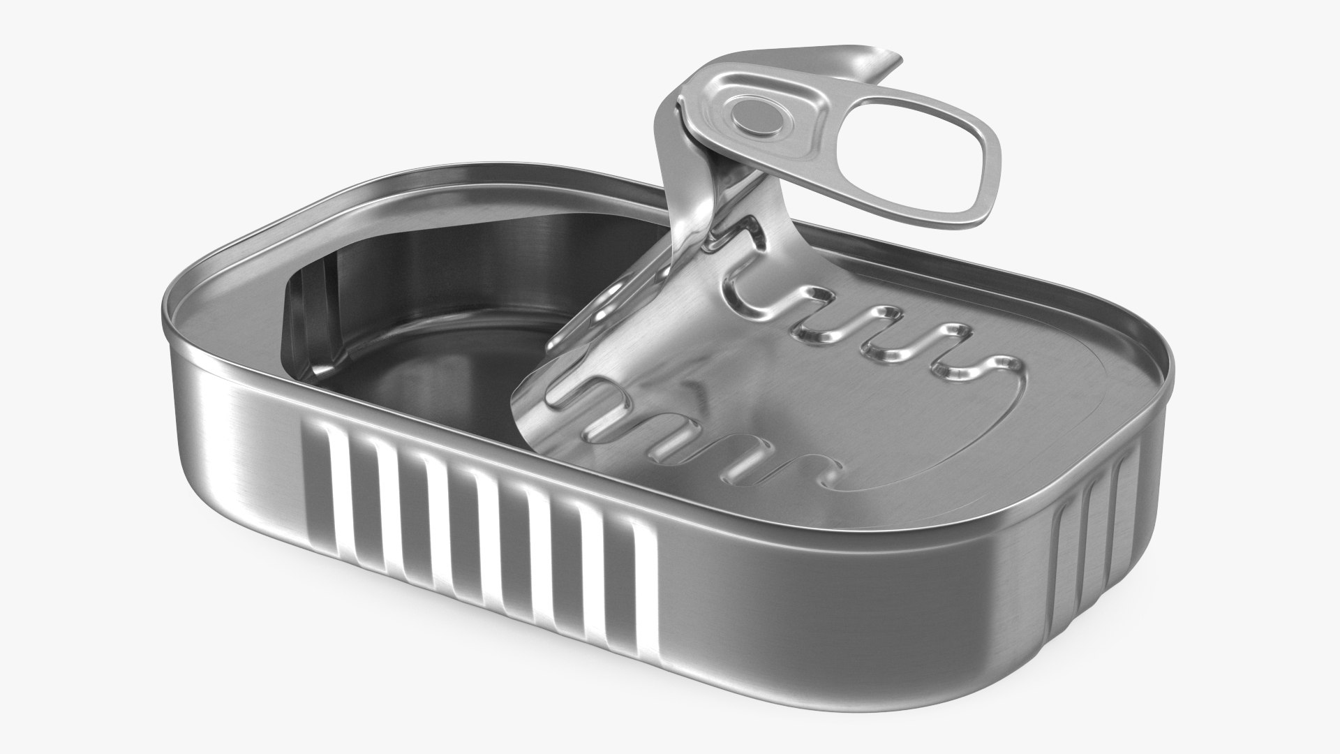 Half Open Empty Rectangular Can 3D model - TurboSquid 1799392