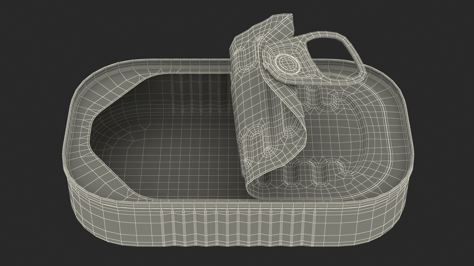 Half Open Empty Rectangular Can 3D model - TurboSquid 1799392