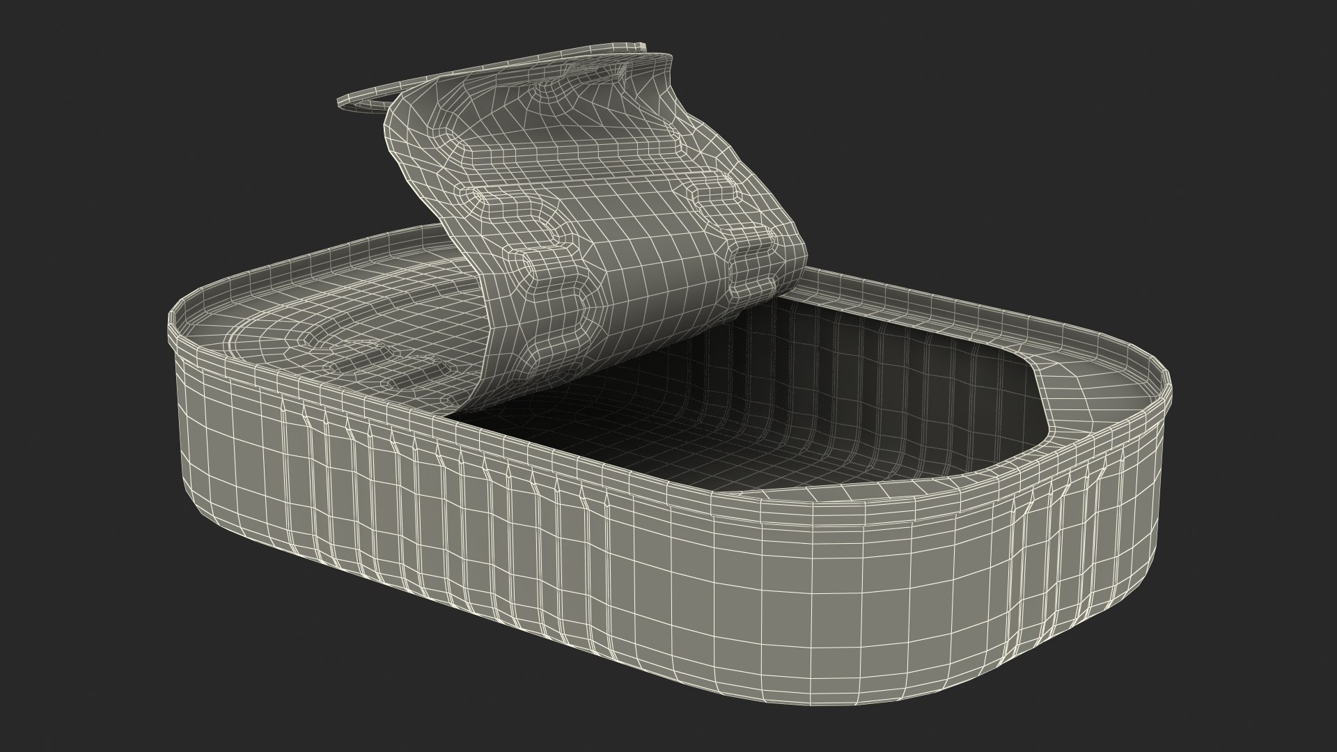 Half Open Empty Rectangular Can 3D model - TurboSquid 1799392