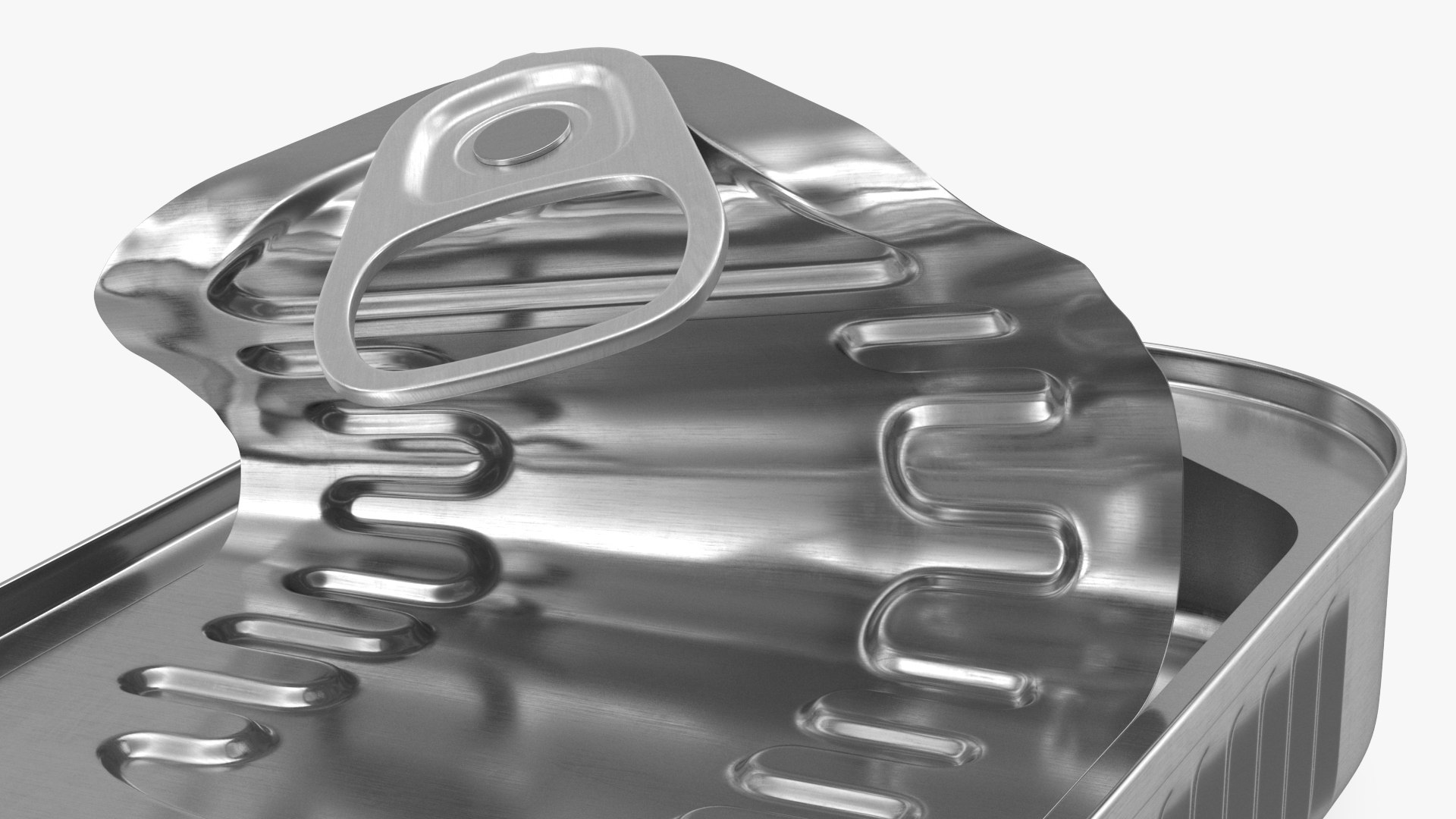 Half Open Empty Rectangular Can 3D model - TurboSquid 1799392