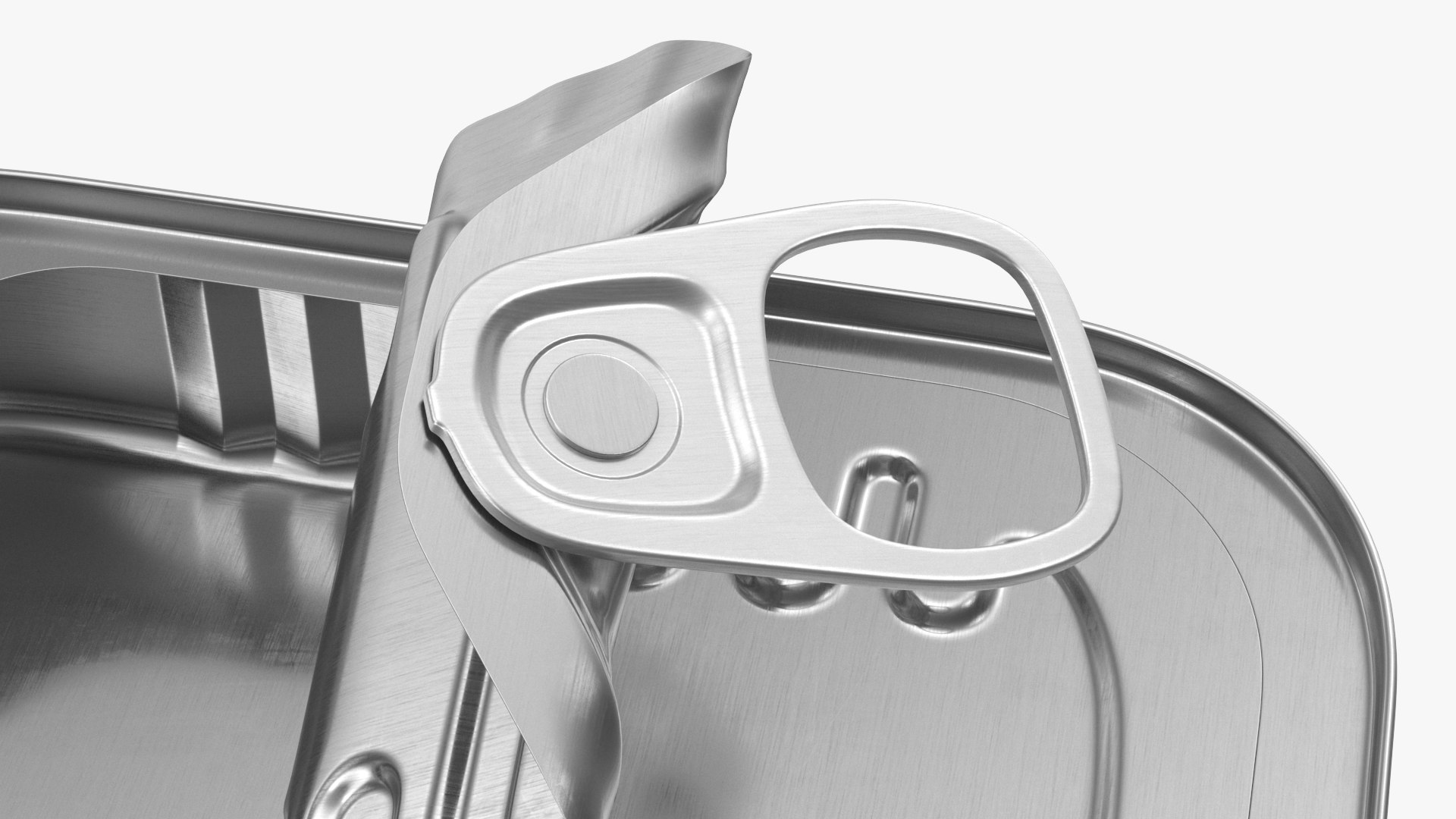 Half Open Empty Rectangular Can 3D Model - TurboSquid 1799392