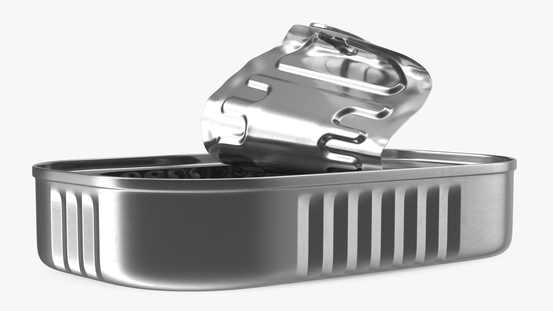 Half Open Empty Rectangular Can 3D Model - TurboSquid 1799392