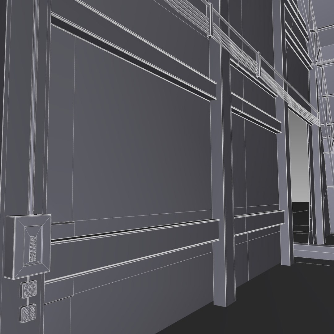3d Old Military Hangar Model