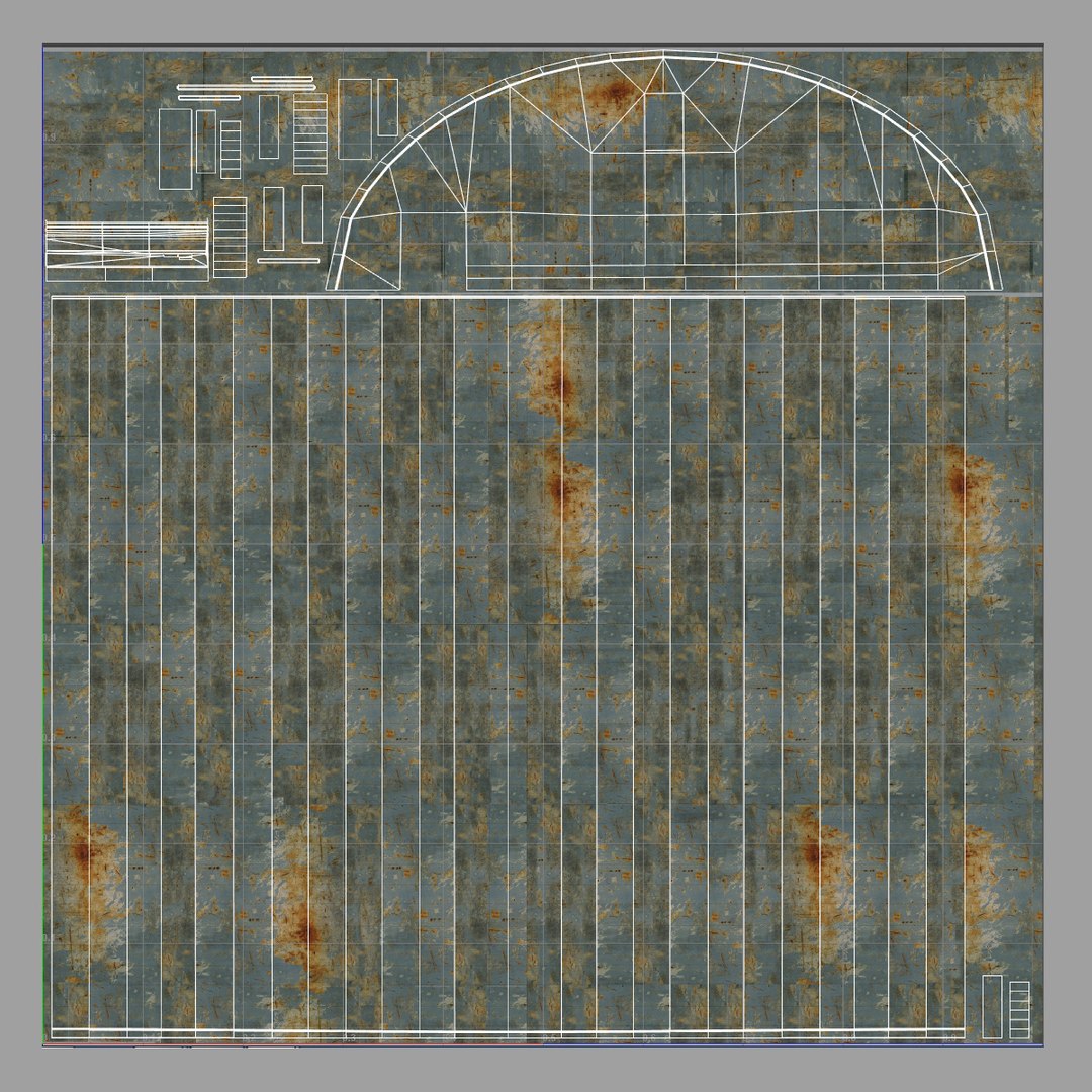 3d Old Military Hangar Model