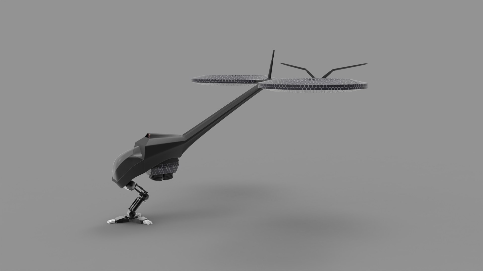 T - Copter -with 2 Propellers 3D - TurboSquid 2241313