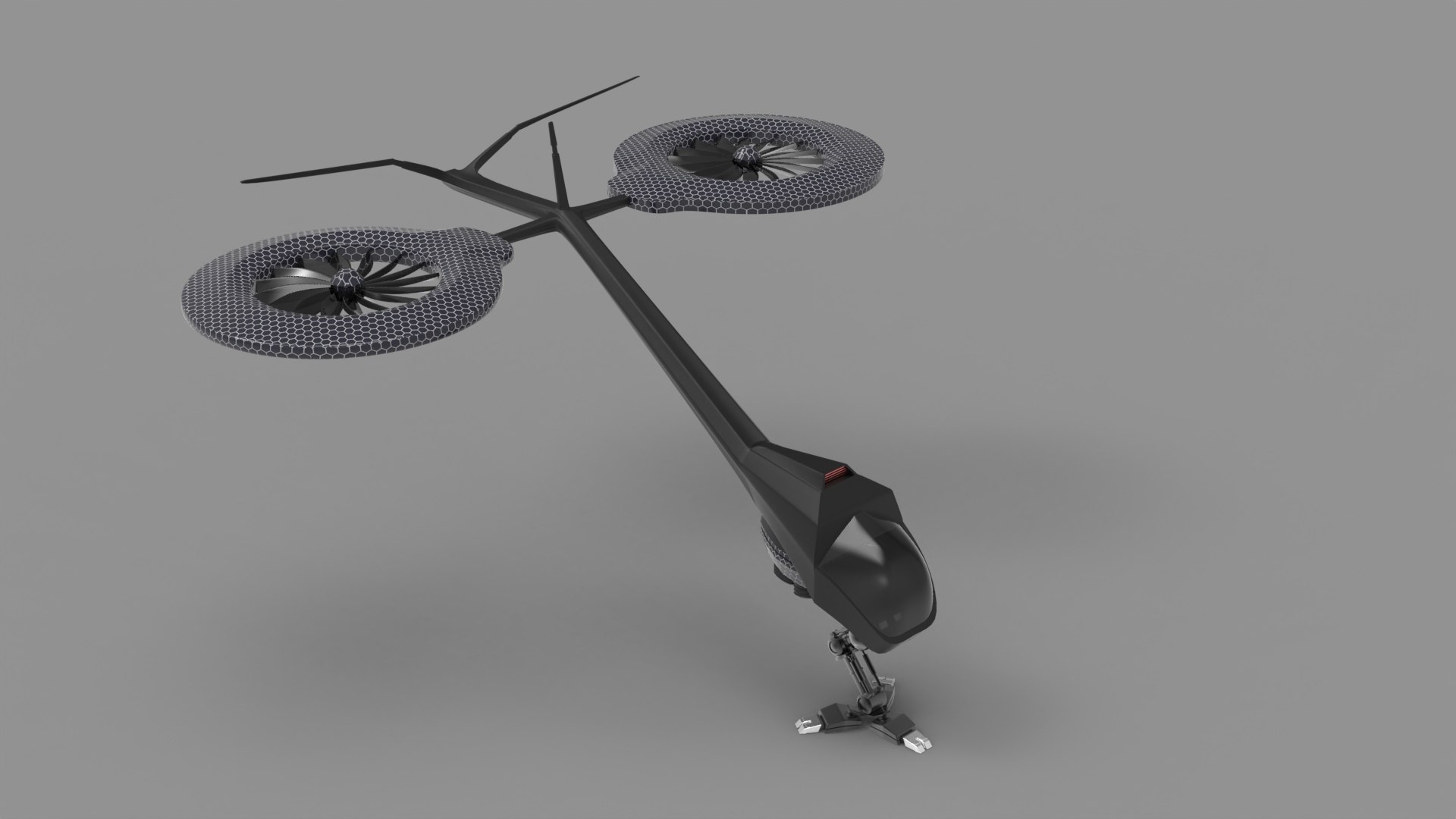 T - Copter -with 2 Propellers 3D - TurboSquid 2241313