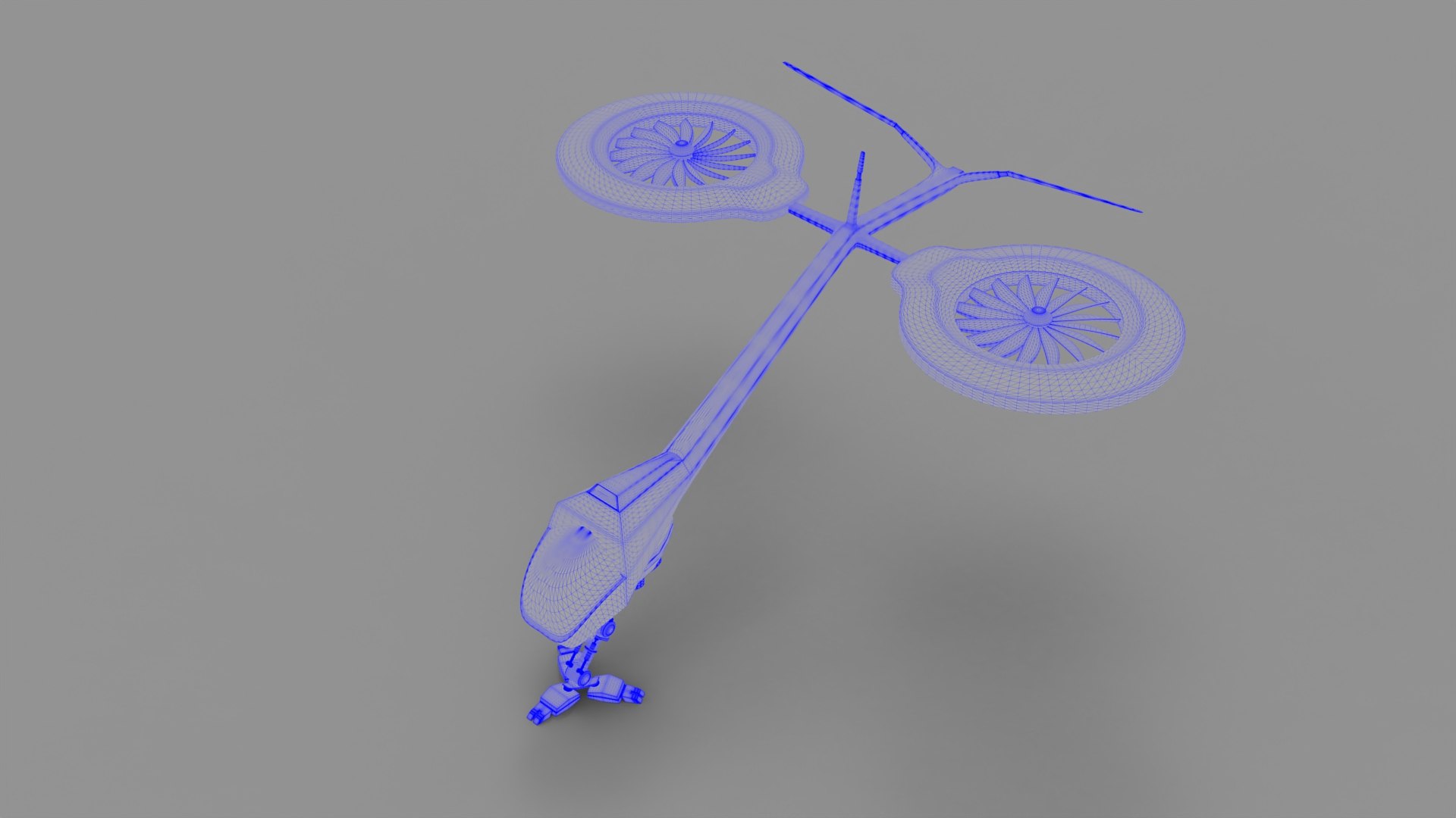 T - Copter -with 2 Propellers 3D - TurboSquid 2241313