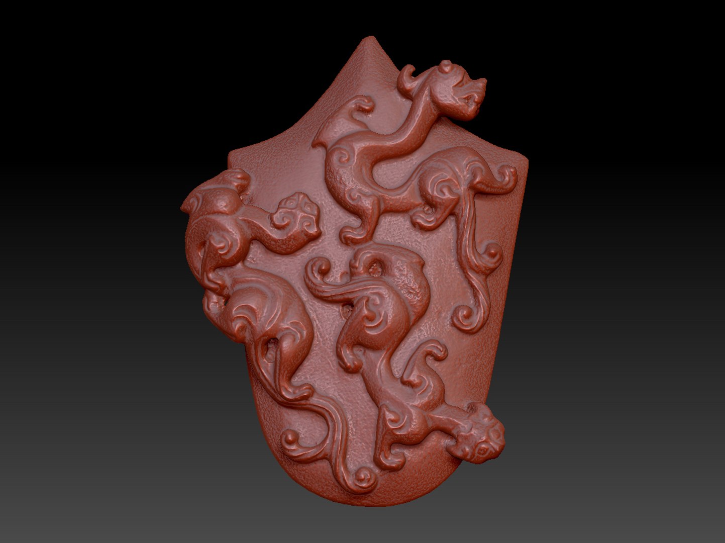 Chi Dragon Carved Ancient Model - TurboSquid 1430990