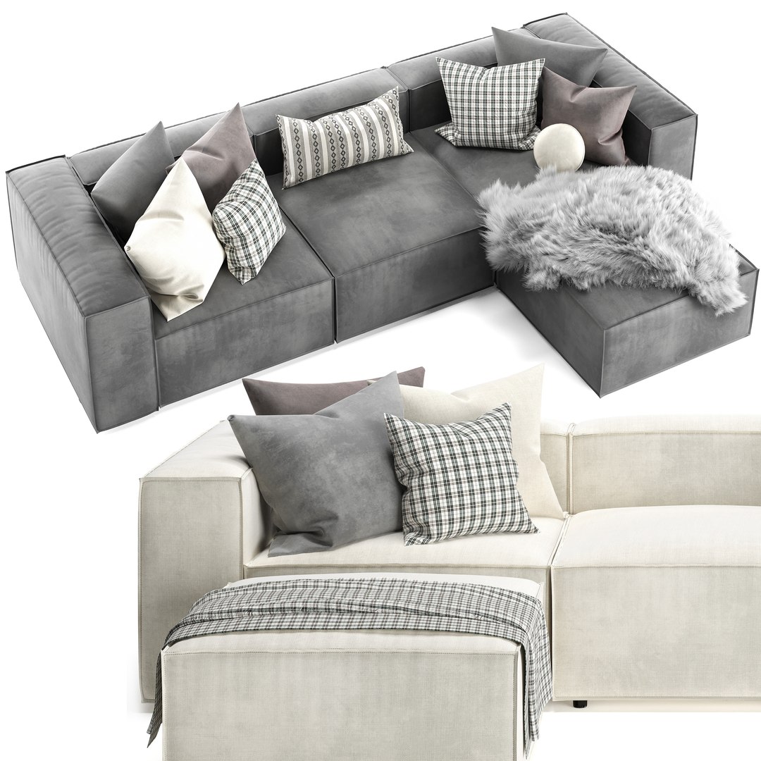 3D Model Lennon Modular Sofa 4 Seater - TurboSquid 2034957