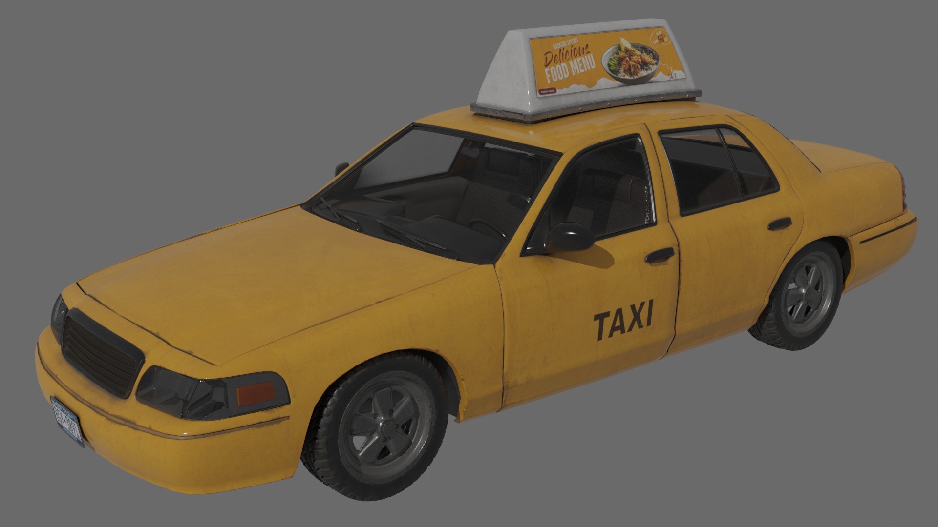 3D Classic Taxi - TurboSquid 2299811