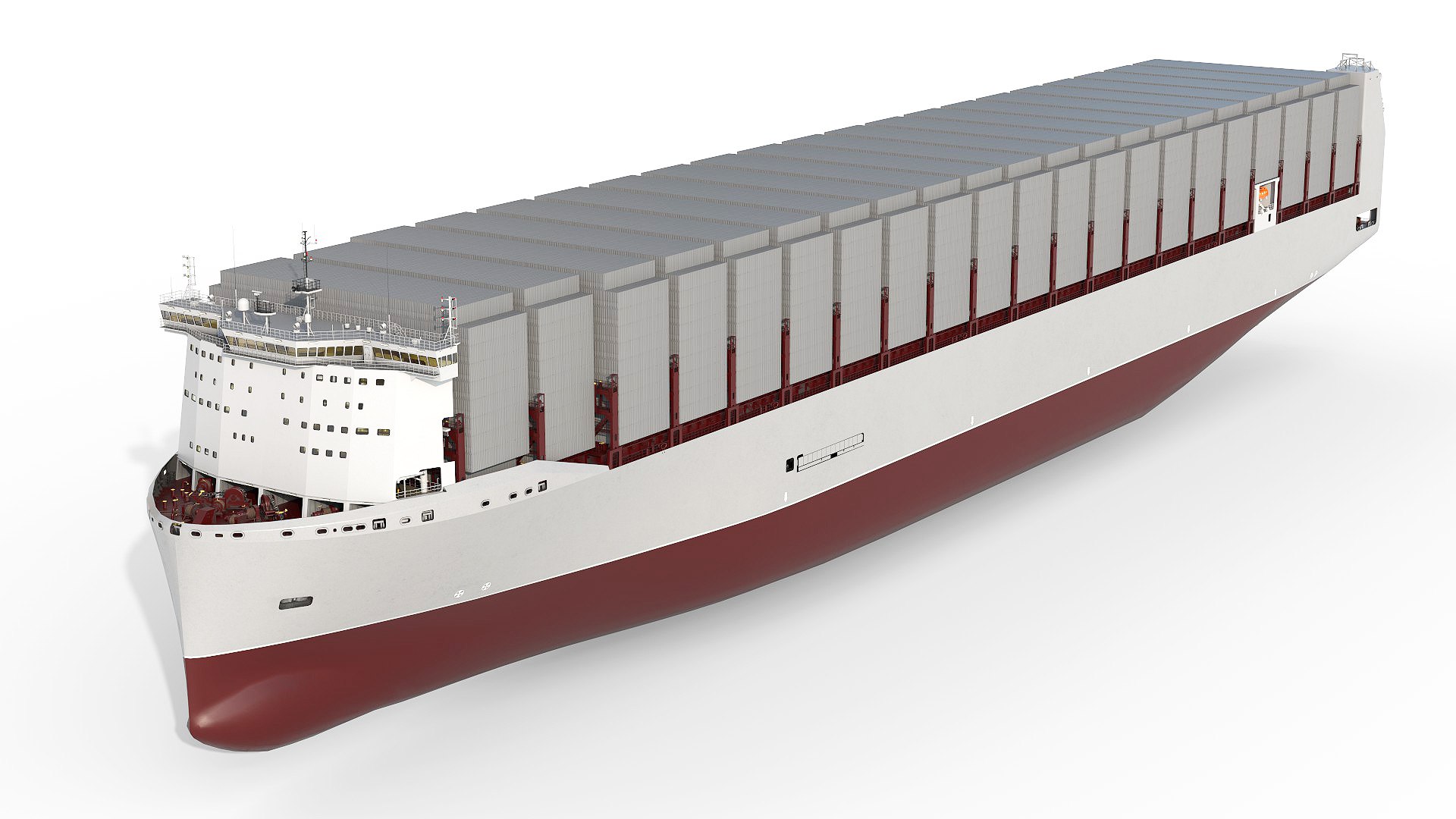 Next Generation Container Ship Grey Model - TurboSquid 2279075