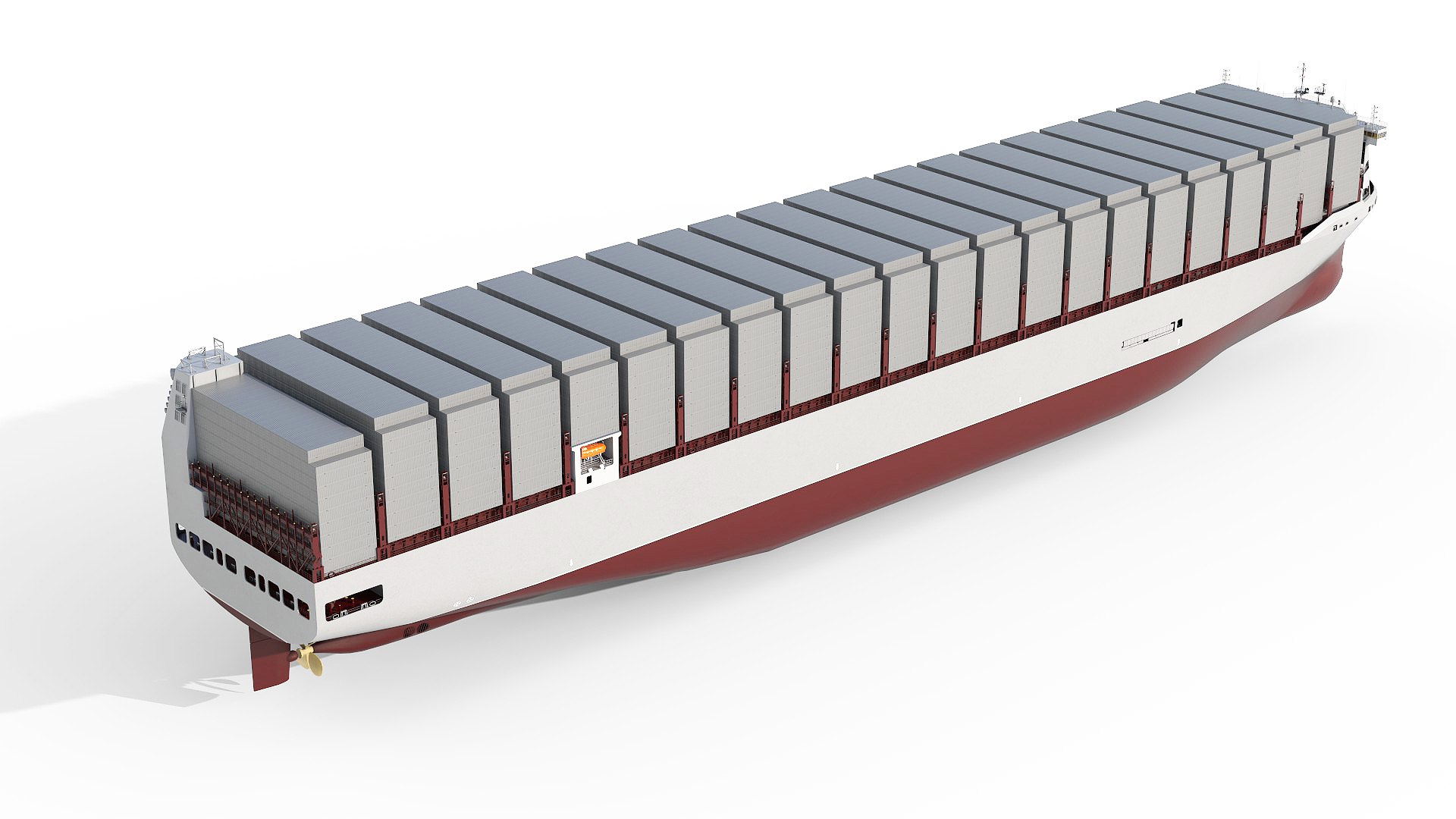 Next Generation Container Ship Grey Model - TurboSquid 2279075