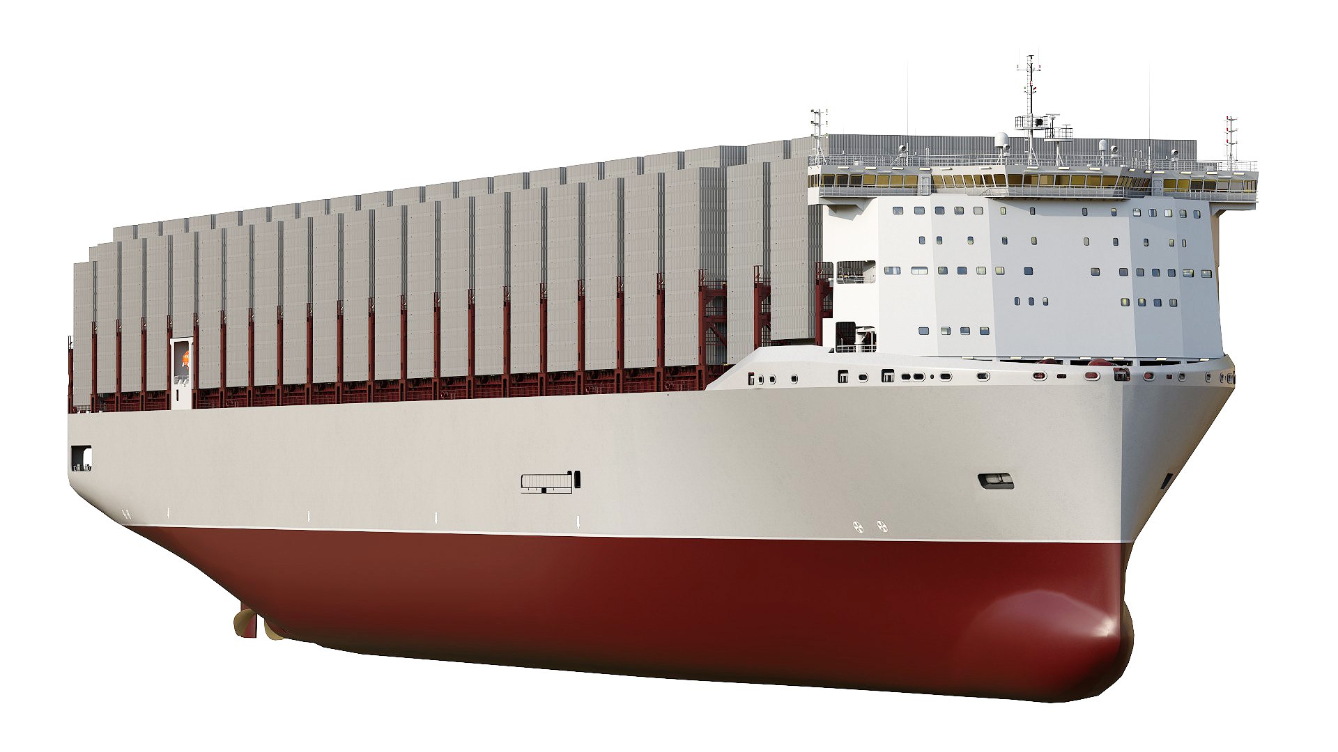 Next Generation Container Ship Grey Model - TurboSquid 2279075