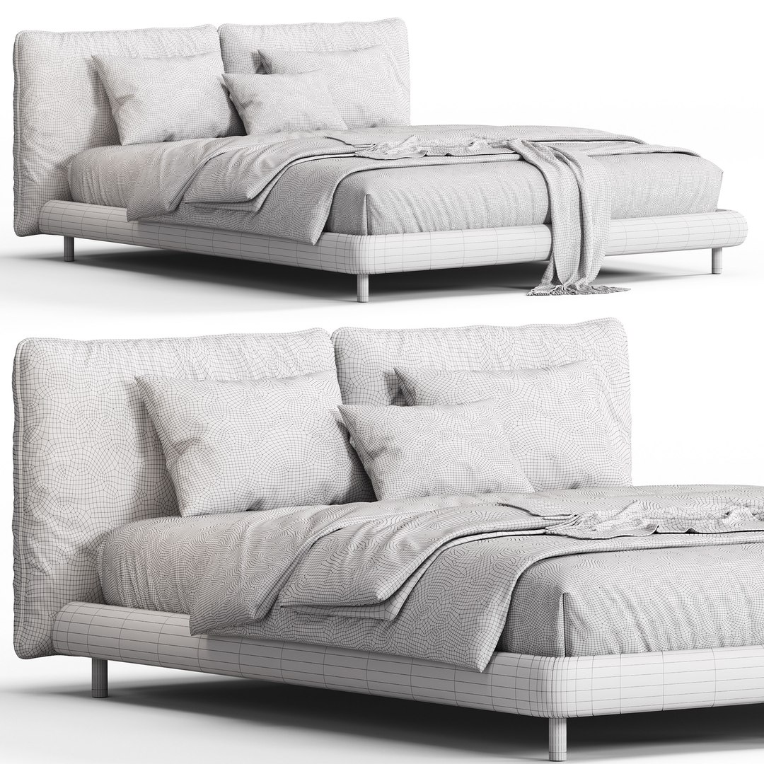 Meridiani Oliver Bed 3D - TurboSquid 2319915