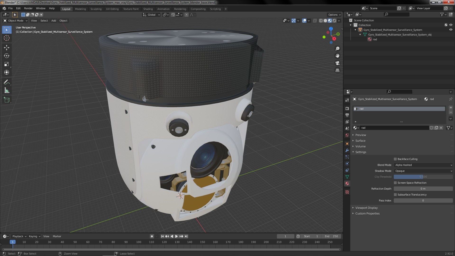 3D model Gyro Stabilized Multisensor Surveillance System - TurboSquid ...
