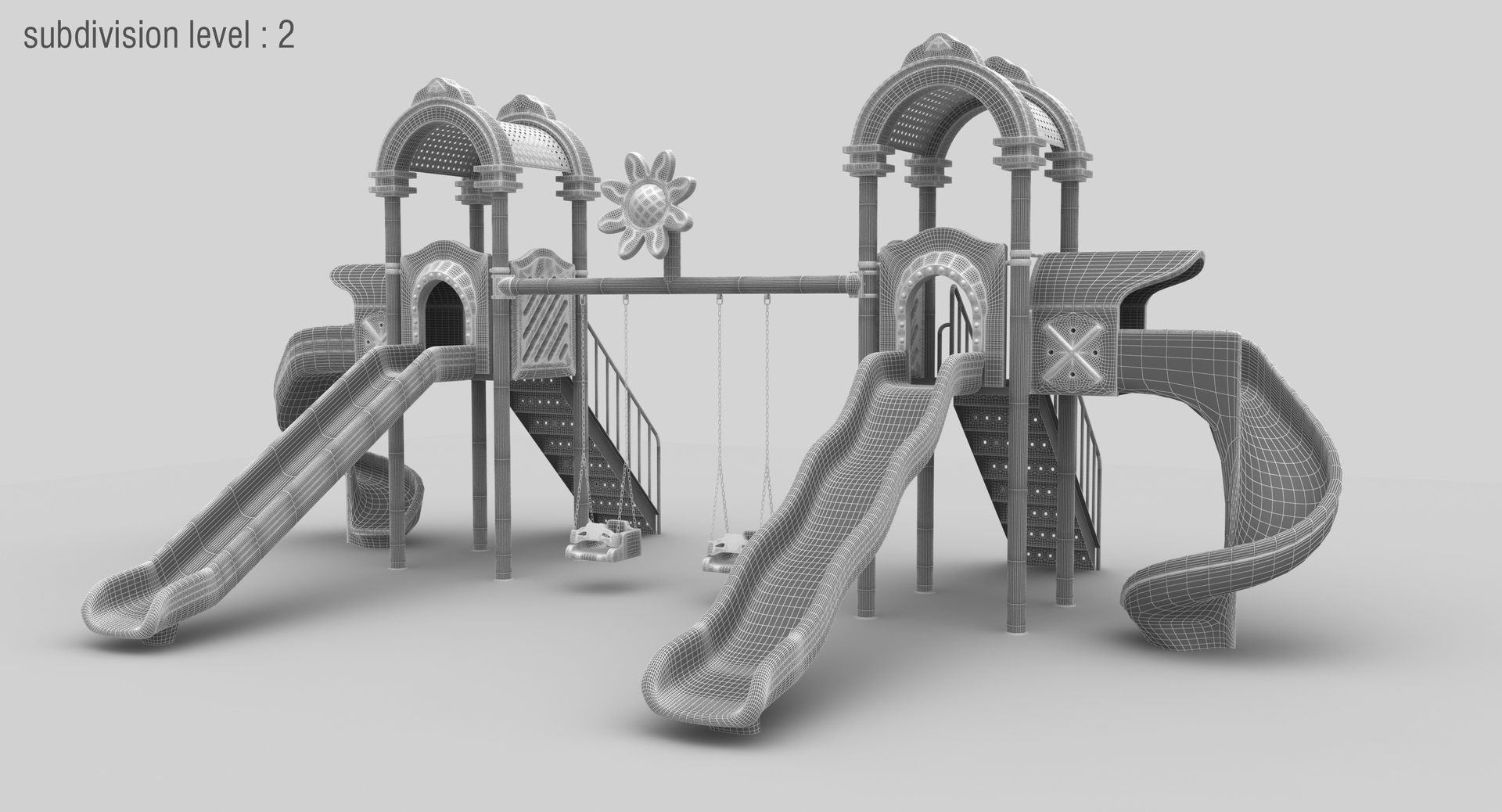 playground set swings 3d max