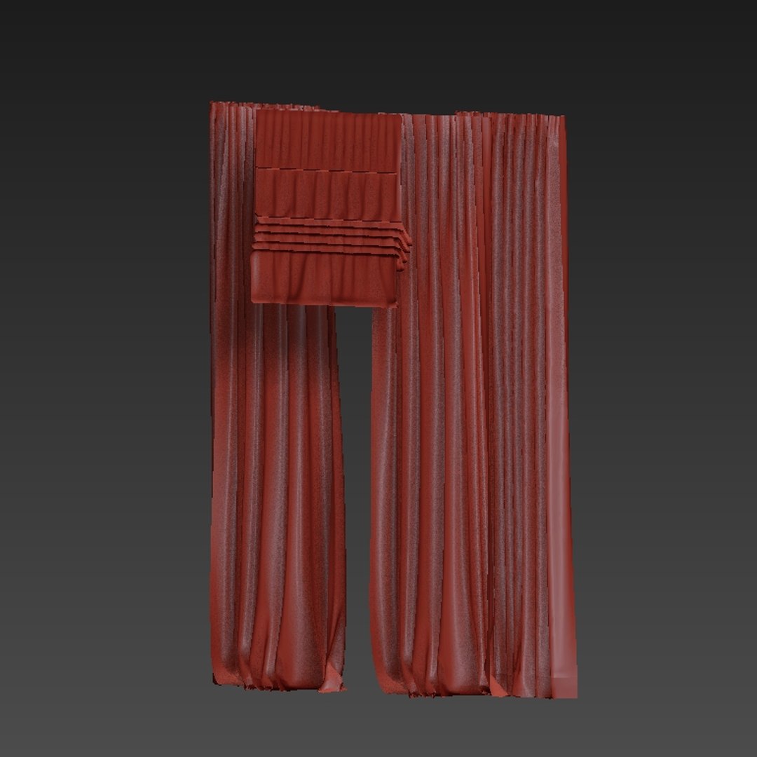 3D model curtain tulle black - TurboSquid 1380943