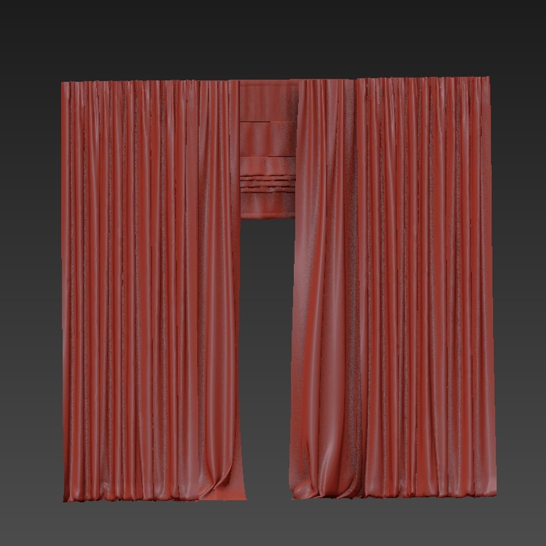 3D model curtain tulle black - TurboSquid 1380943