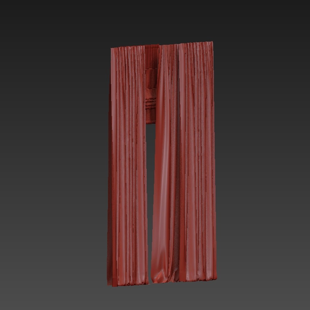 3D model curtain tulle black - TurboSquid 1380943