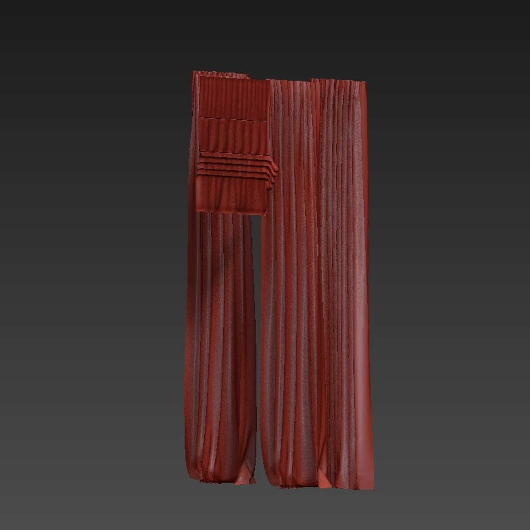 3D model curtain tulle black - TurboSquid 1380943