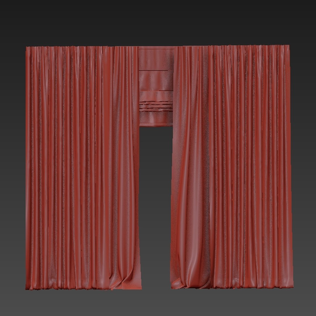 3D model curtain tulle black - TurboSquid 1380943