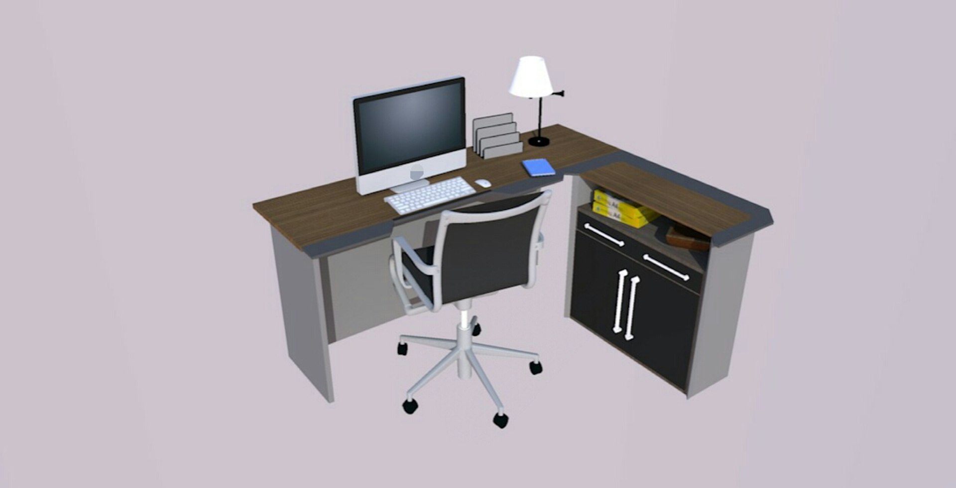 3D Model Office Desk Modeled - TurboSquid 1325898