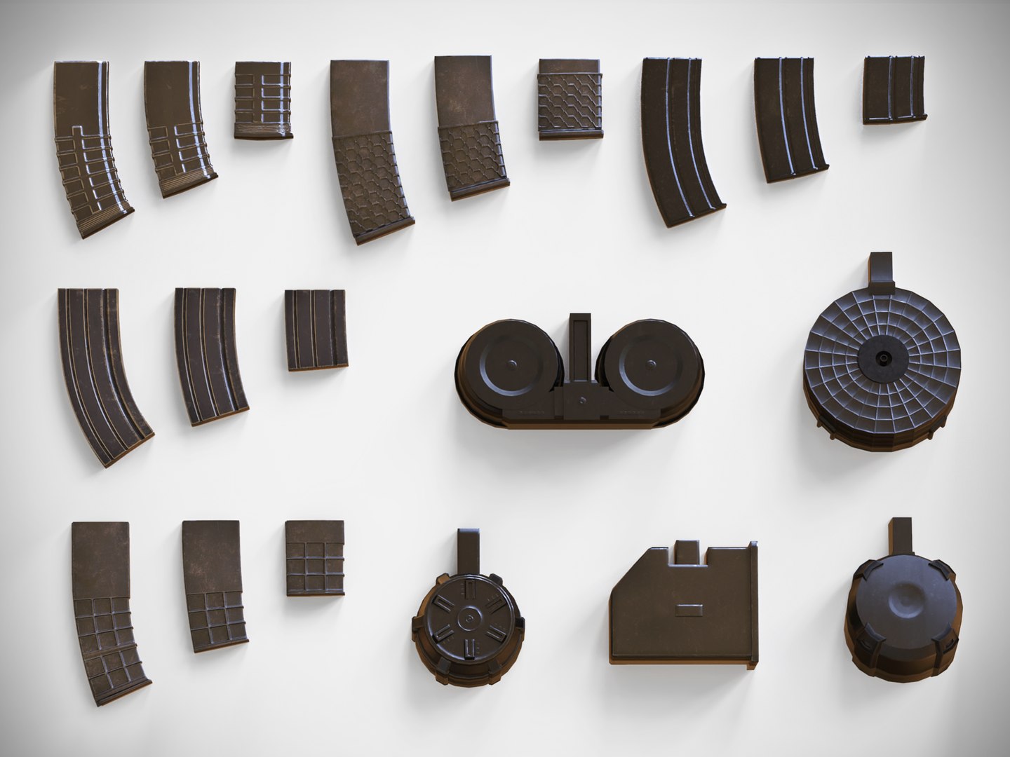 3D Weapon Customization Pack - 50 Attachments - Sights – Magazines ...