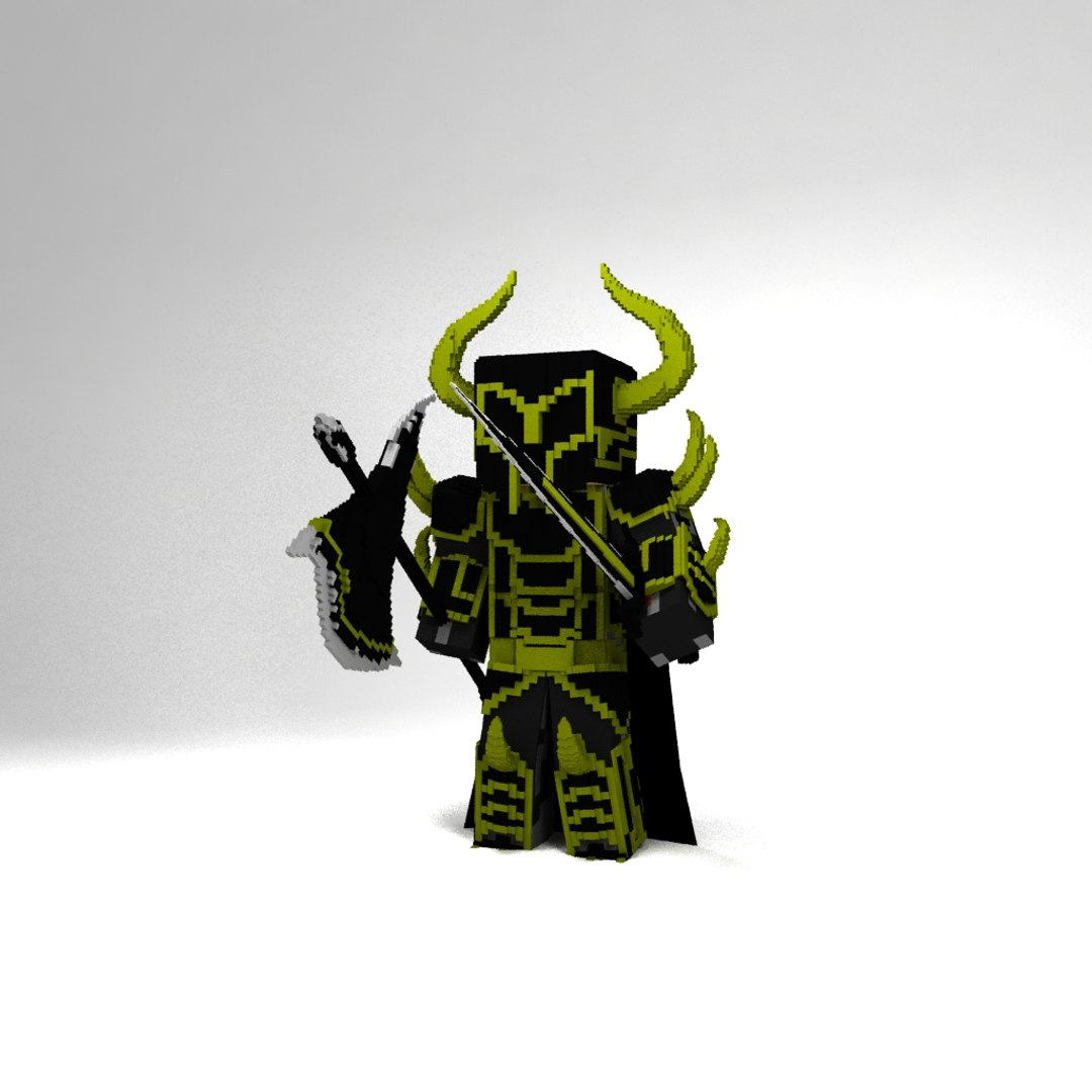 Minecraft Knight 3D Model - TurboSquid 1424306