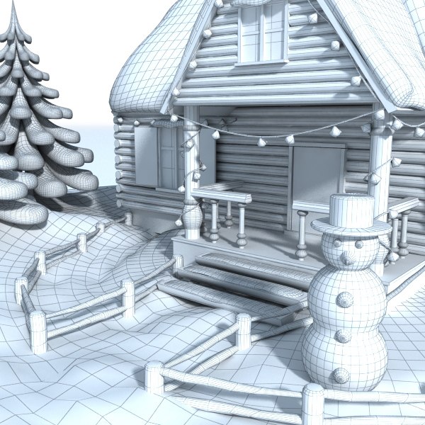 3d model of snow globe animations
