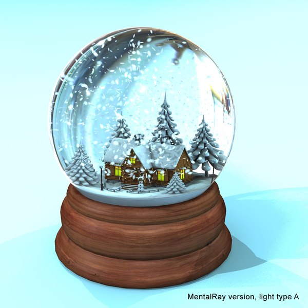 3d model of snow globe animations