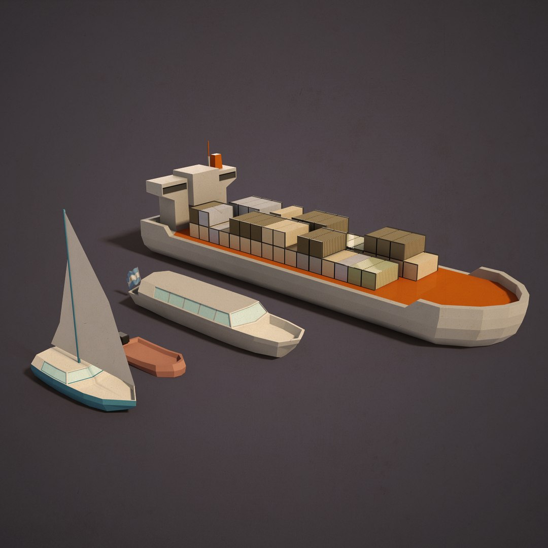 3d Cargo Boats