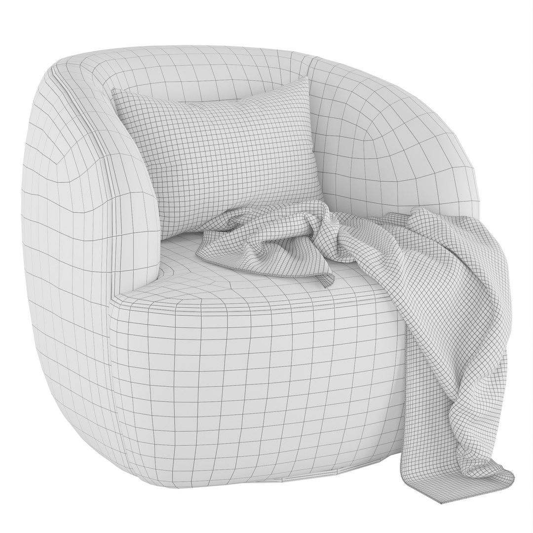 Sofia Fabric Occasional Chair 3D model - TurboSquid 2143370