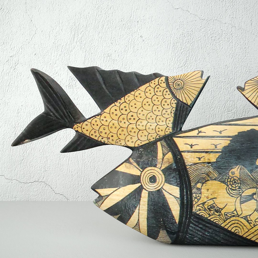 3D Hand Carved Mexican Folk Art Fish model - TurboSquid 2129371