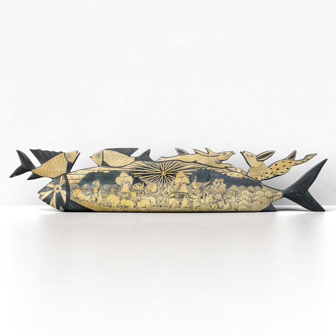 3D Hand Carved Mexican Folk Art Fish model - TurboSquid 2129371