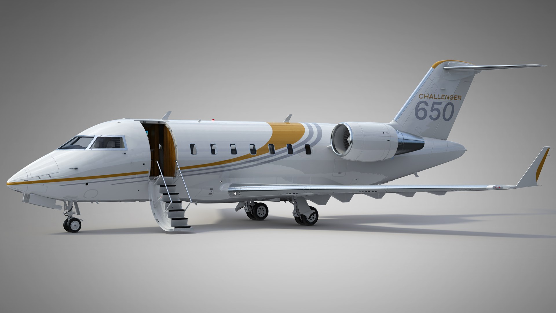 Bombardier Challenger 650 Business Jet 3D model - TurboSquid 2108089